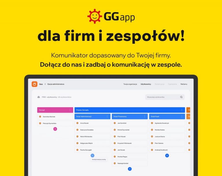 GGapp dla firm i zespołów - GG